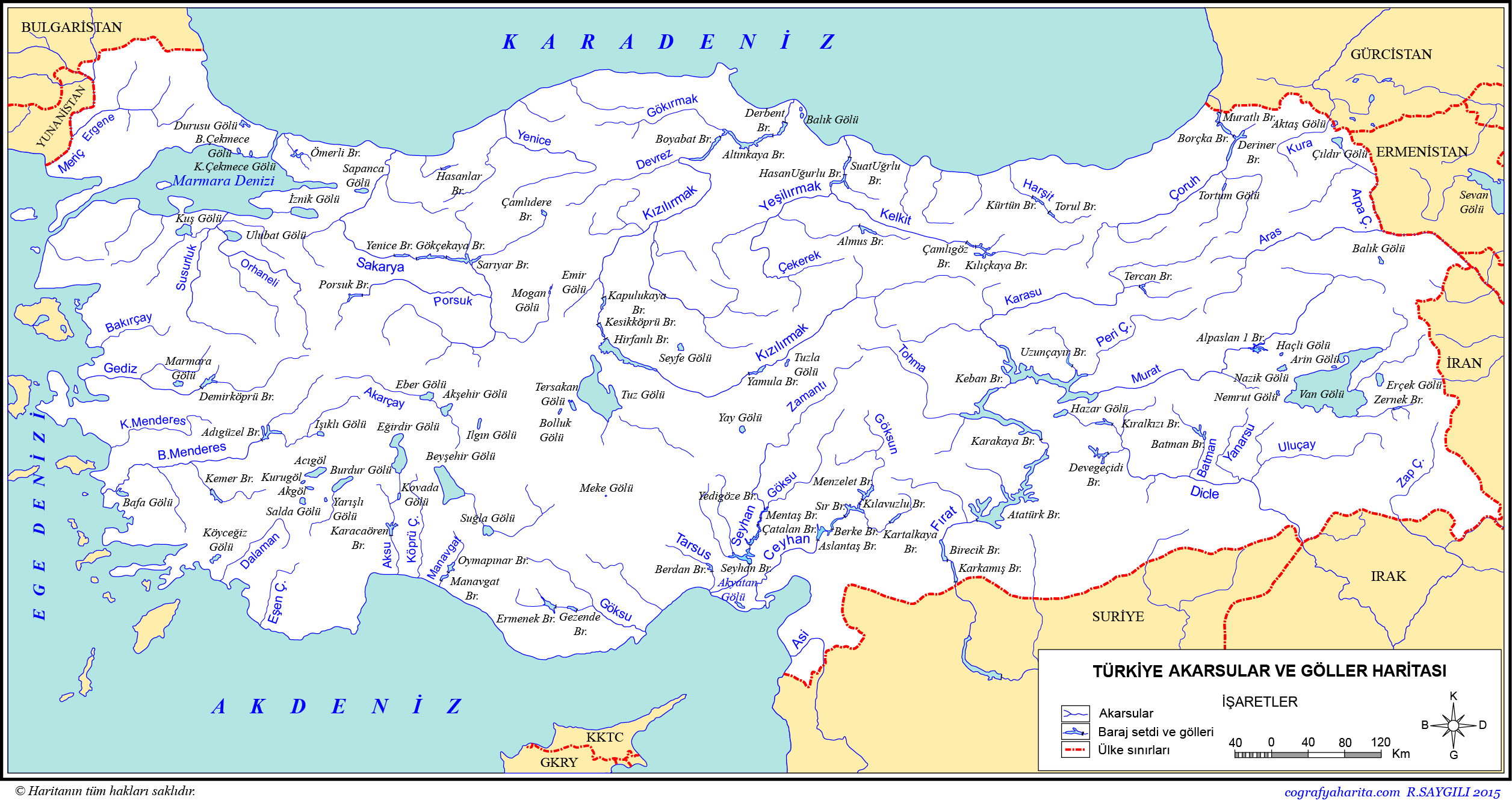 T rkiye Akarsular Ve G ller Haritas T rkiye de Olan Barajlar G ller